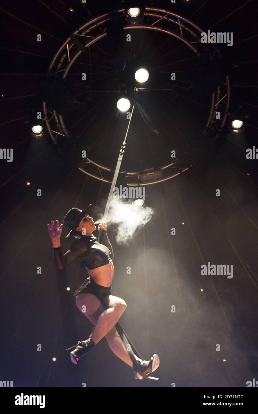 Yammel Rodriguez performing her act as part of La Soiree, at the ...