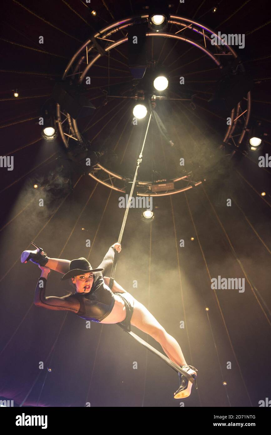 Yammel Rodriguez performing her act as part of La Soiree, at the ...