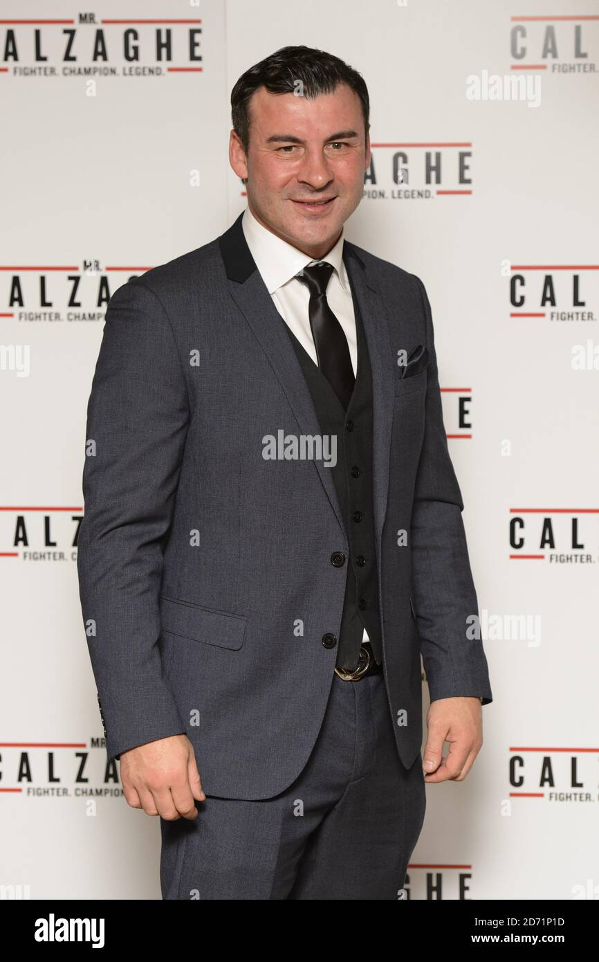 Joe Calzaghe attending the premiere of Mr Calzaghe, at the May Fair ...