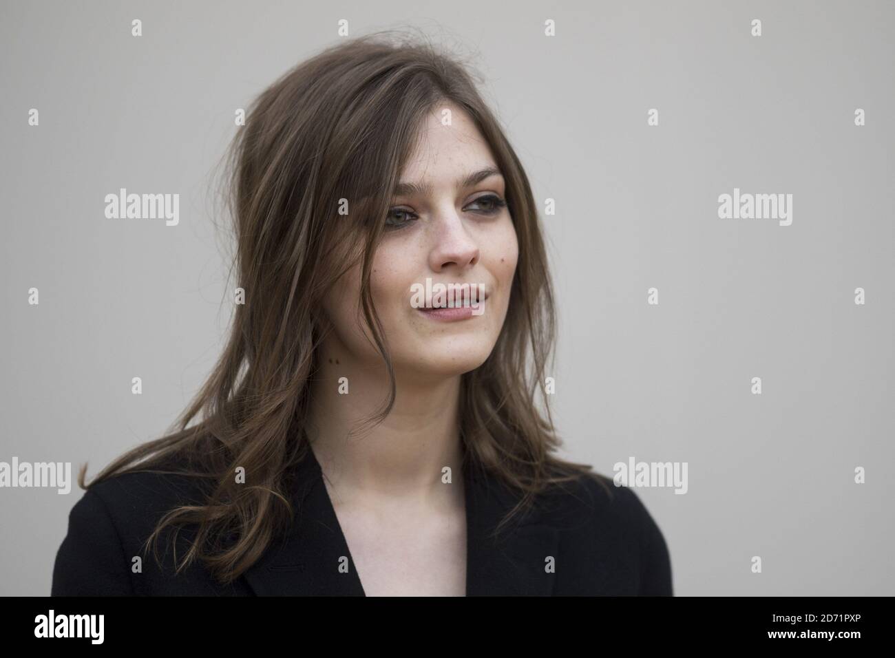 Amber Anderson attending the Burberry fashion show, held as part of ...
