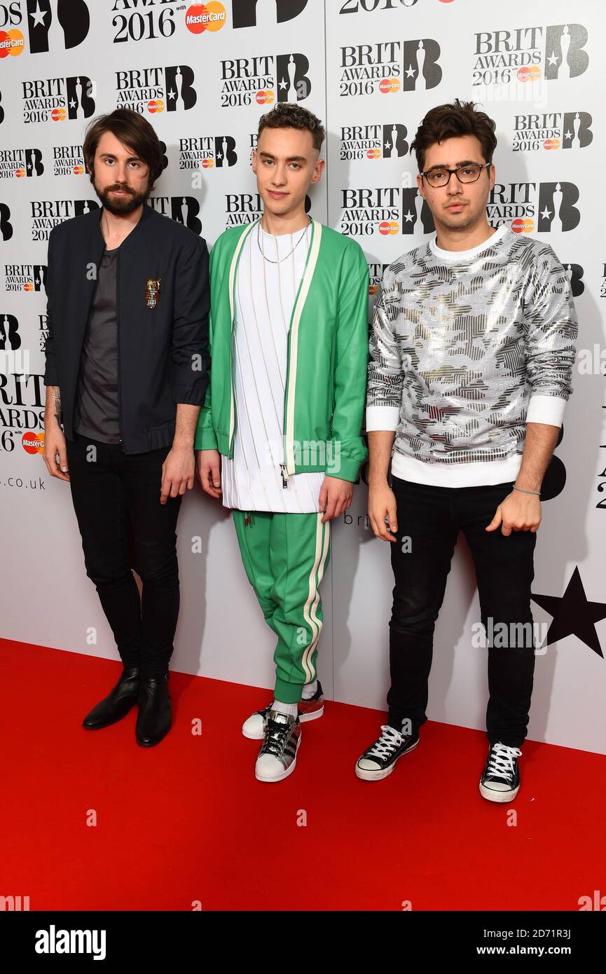 Years and Years attending the Brit Awards 2016 nominations, at ITV ...