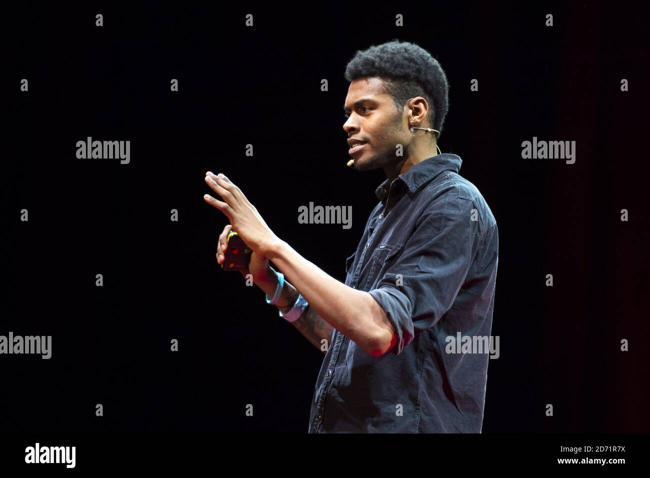Film maker Kash Gaines during the TedxTeen 2016 London event at the ...
