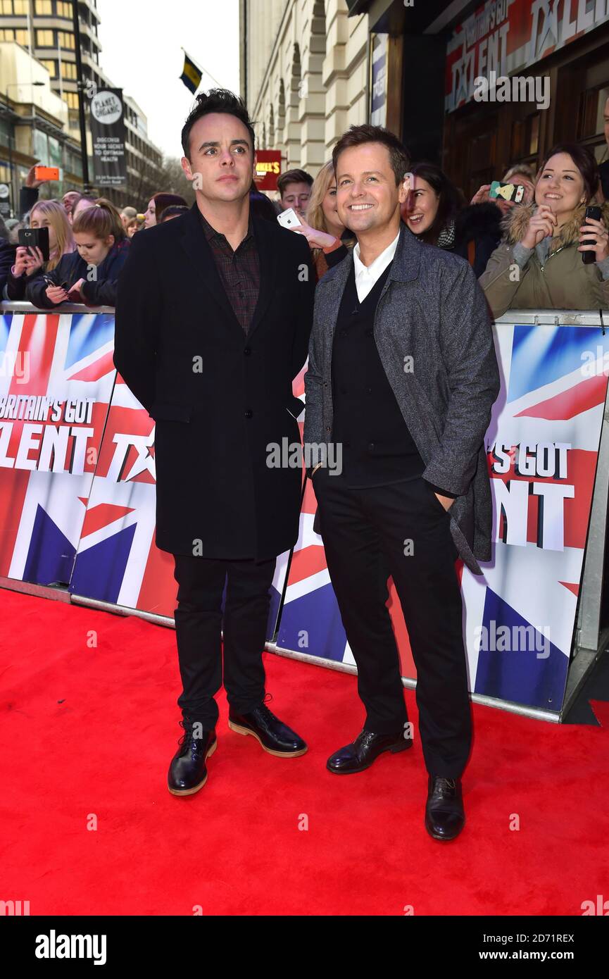 Anthony McPartlin and Declan Donnelly (Ant and Dec) arriving at the ...