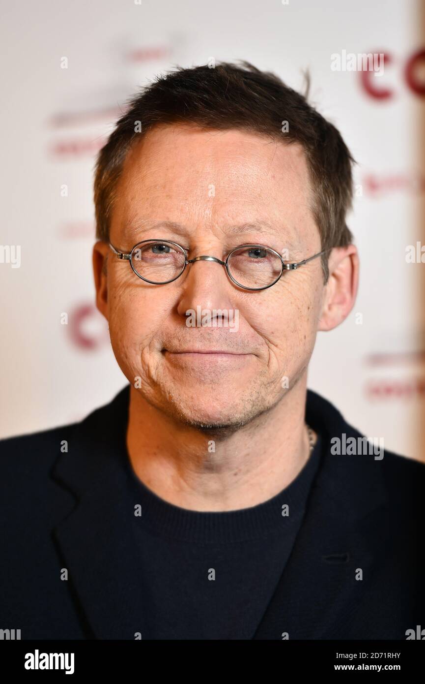 Simon Mayo attending the 2015 Costa Book Awards at Quaglino's, London ...