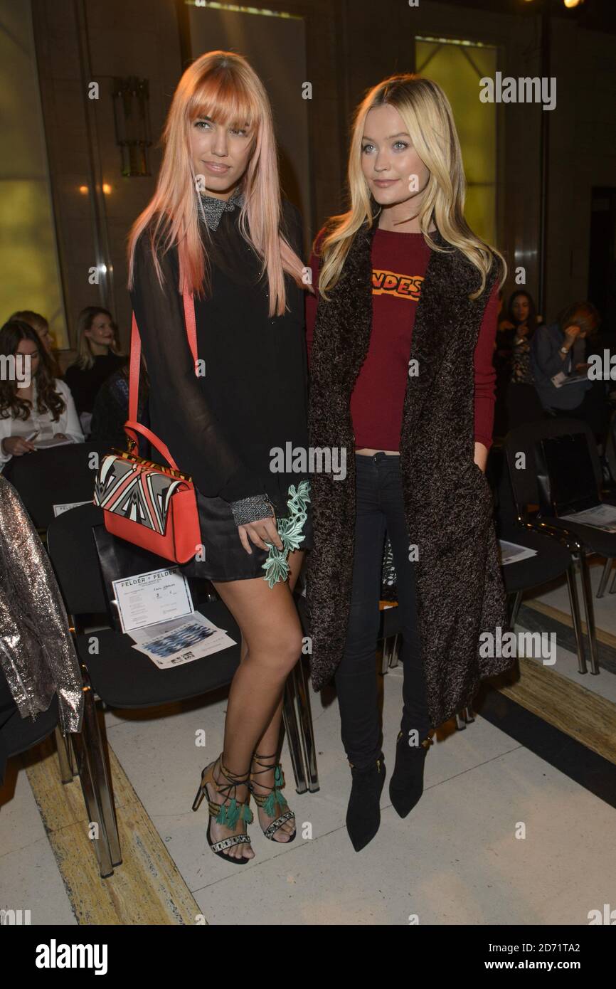 Laura Whitmore and Amber Le Bon on the front row during the Felder ...