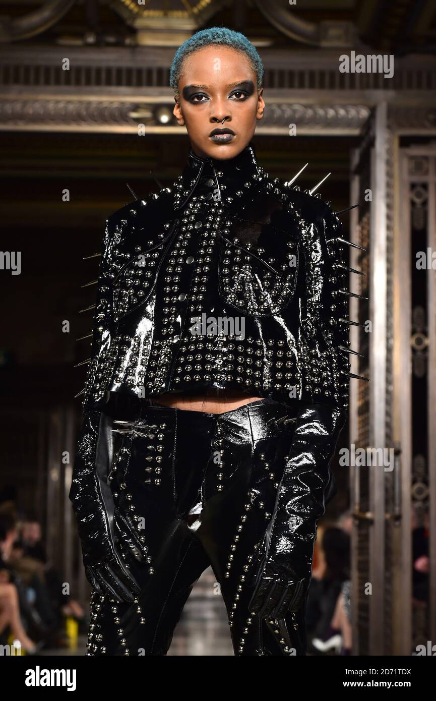 Models on the catwalk during the Pam Hogg Autumn/ Winter 2016 London ...