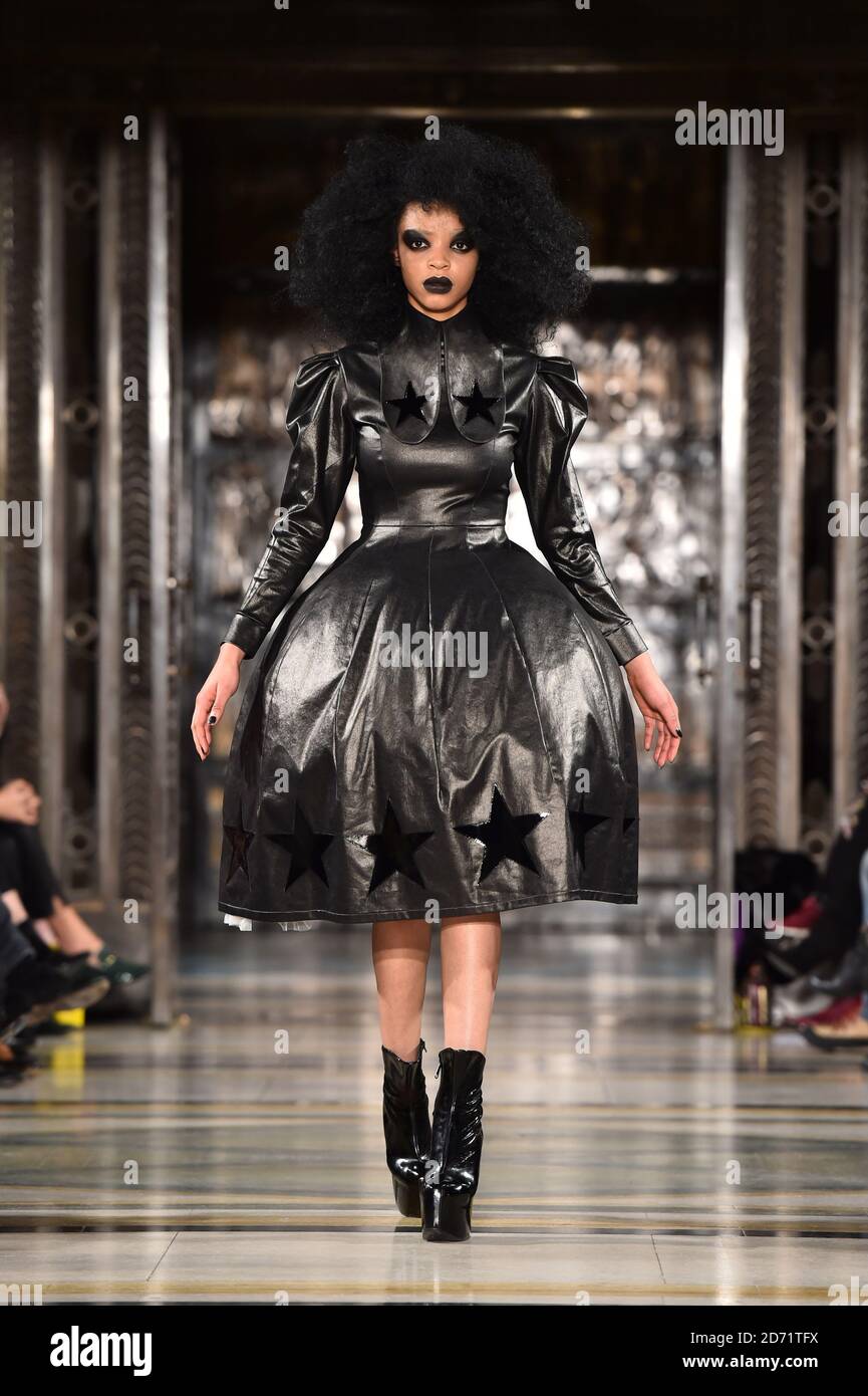 Models on the catwalk during the Pam Hogg Autumn/ Winter 2016 London ...