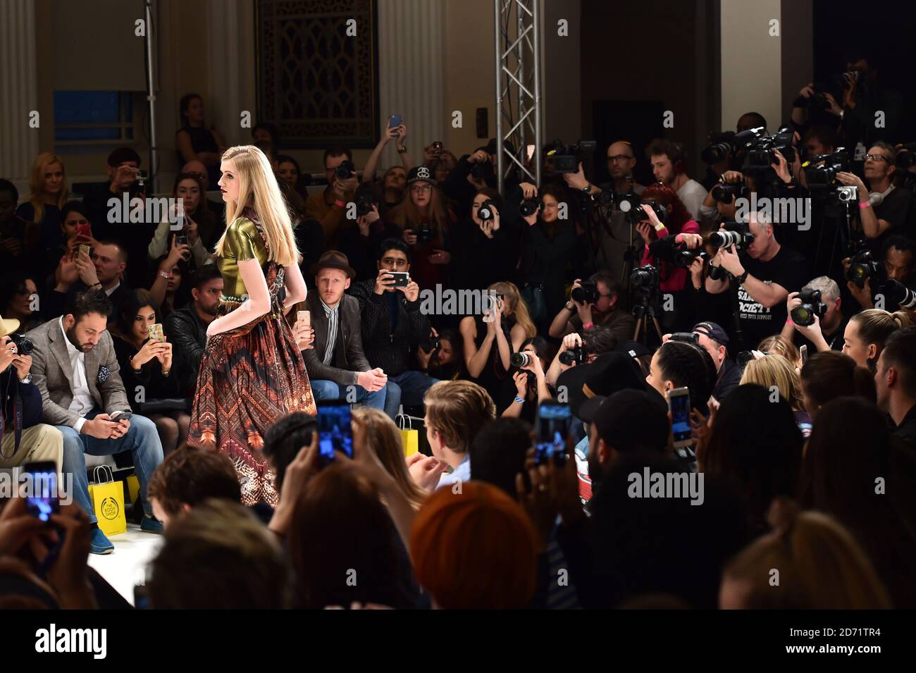 Models on the catwalk at the House of MEA Autumn/ Winter 2016 London ...