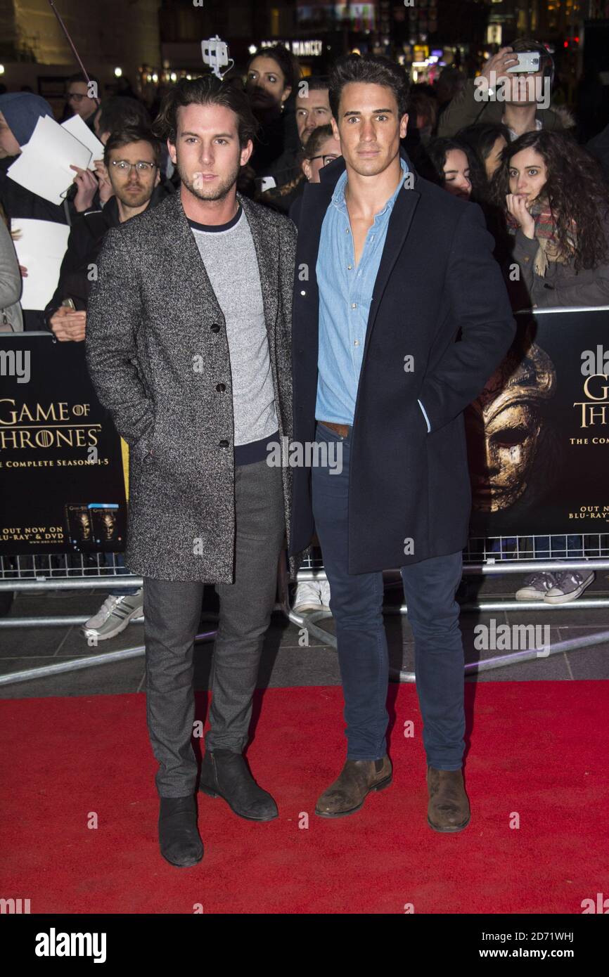 Elliot Cross (left) and Josh Patterson attending the Gala screening of ...