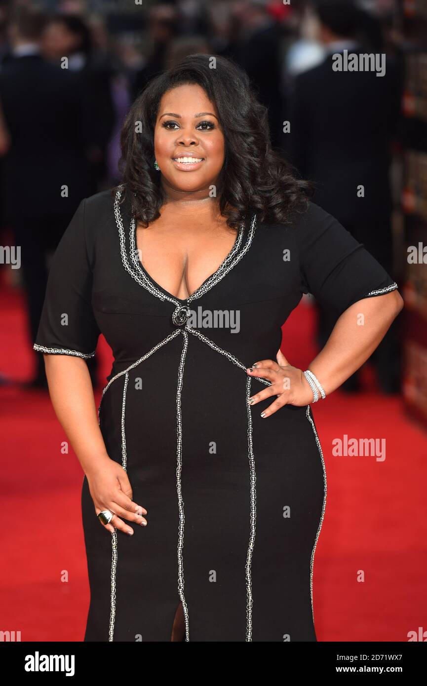 Amber Riley attending the Olivier Awards, at the Royal Opera House in ...