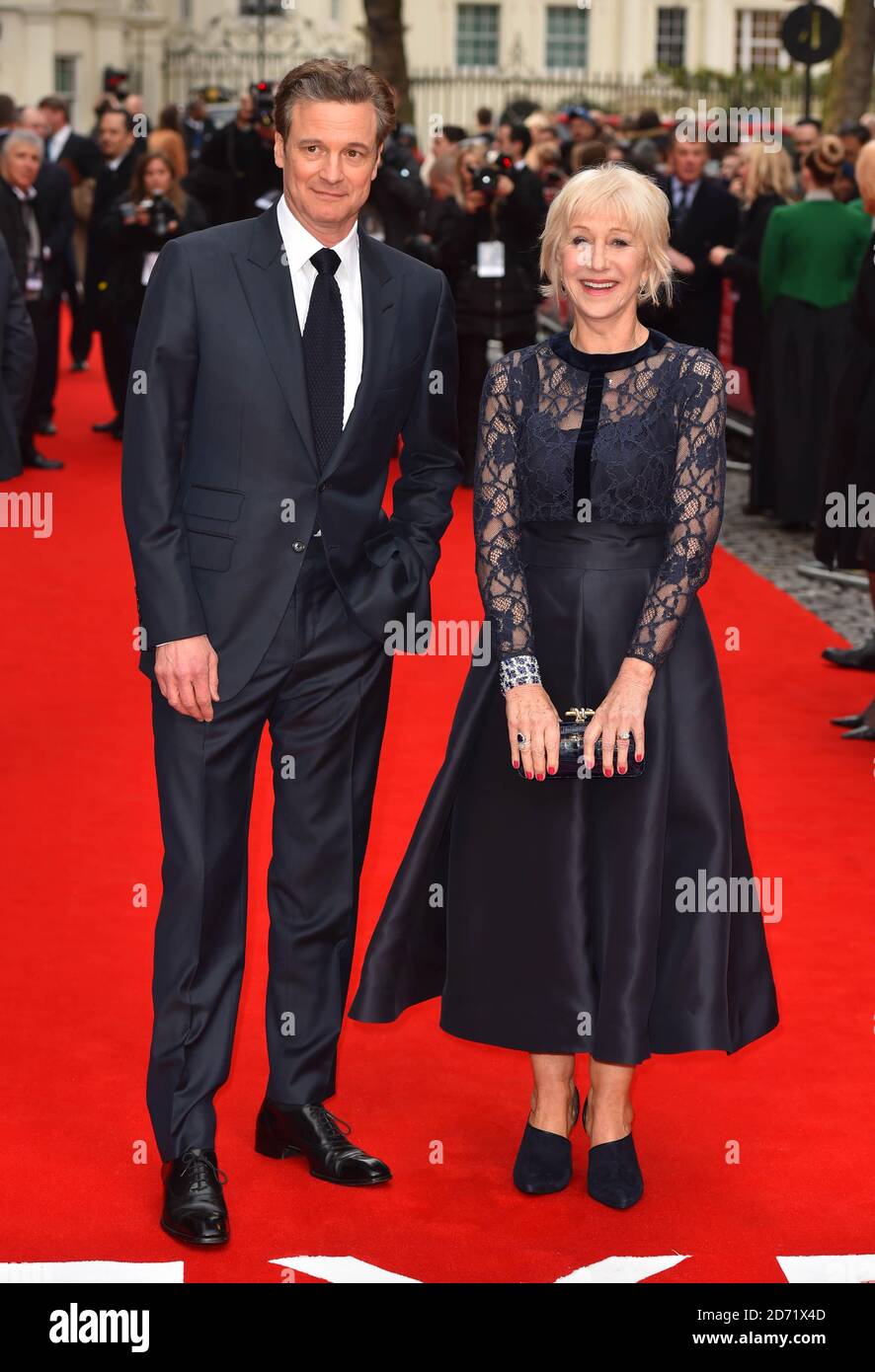 Colin Firth and Dame Helen Mirren attending the Eye In The Sky UK ...