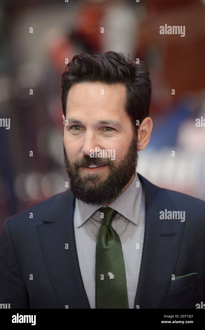 Paul Rudd attending the Captain America: Civil War European Premiere ...