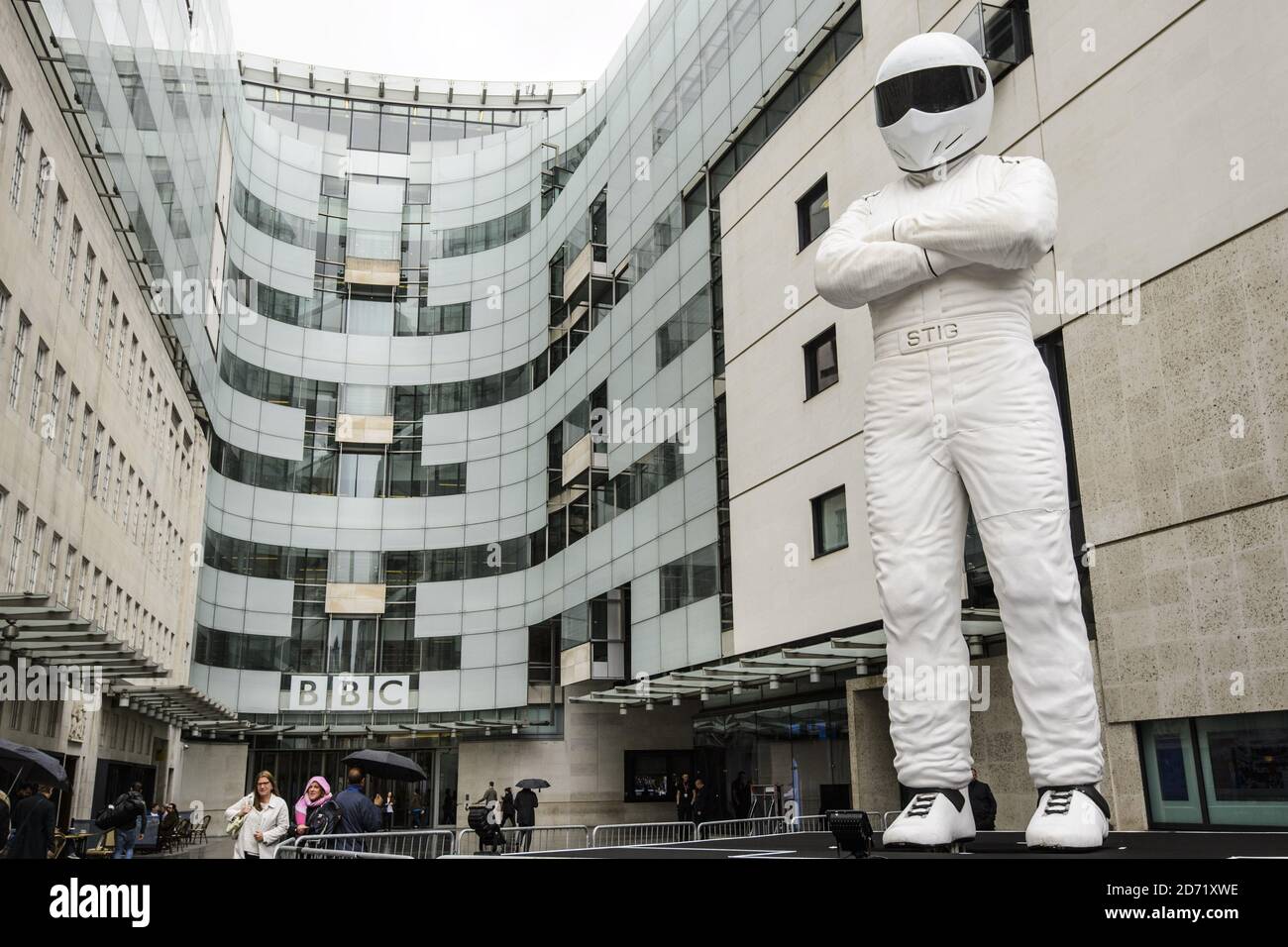 Outside Bbc Broadcasting House In Central London High Resolution Stock ...
