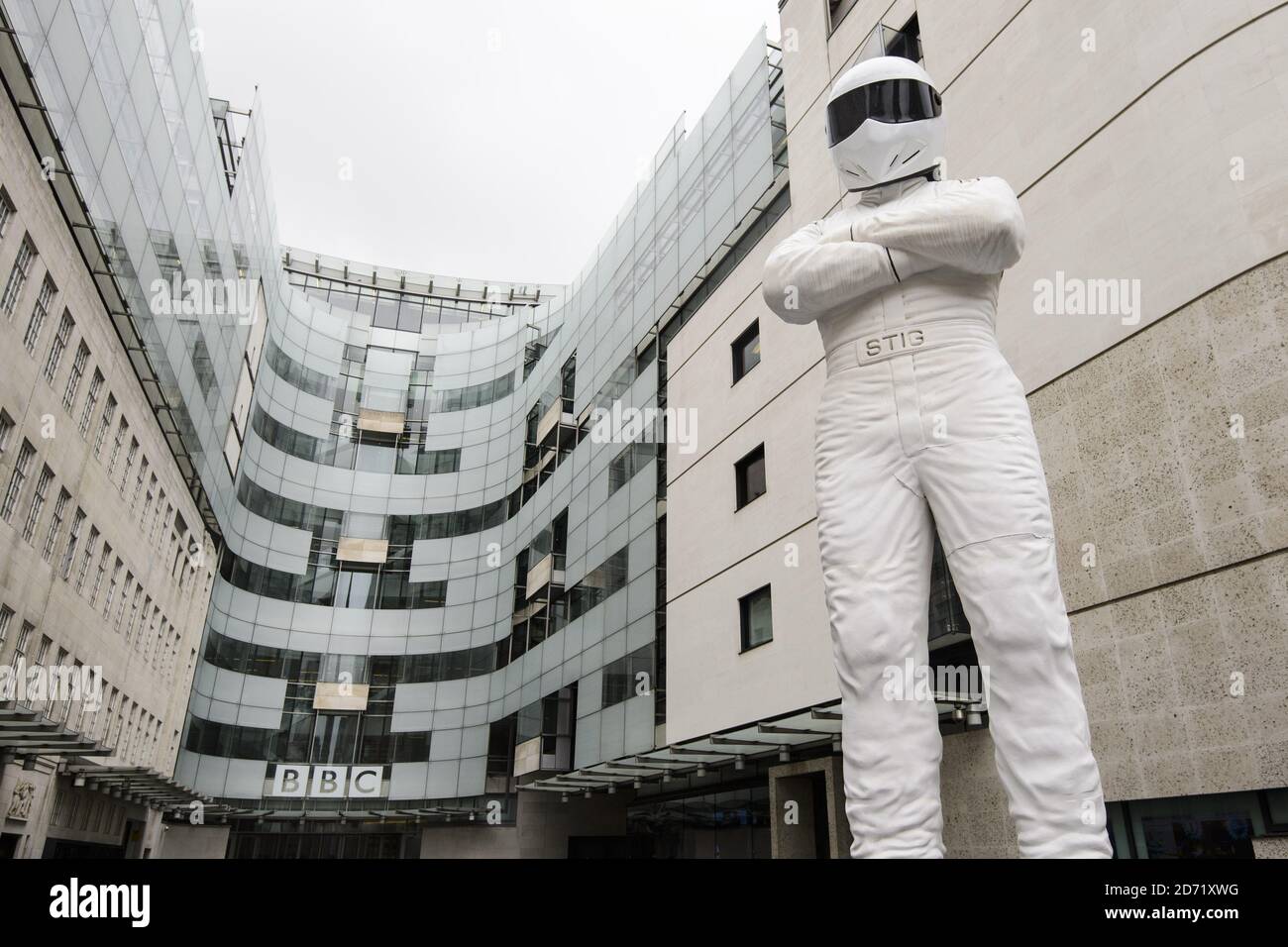 Outside Bbc Broadcasting House In Central London High Resolution Stock ...