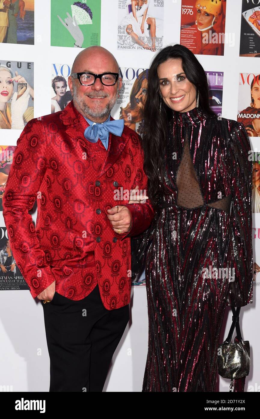 Florist Eric Buterbaugh and Demi Moore attending the Vogue Gala Dinner ...