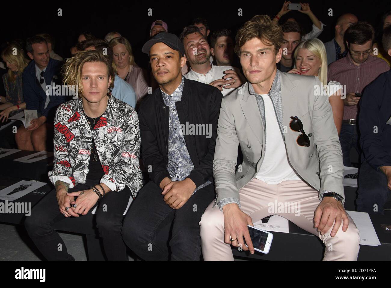 Dougie Poynter, Raleigh Ritchie and Oliver Cheshire at the Top Man ...