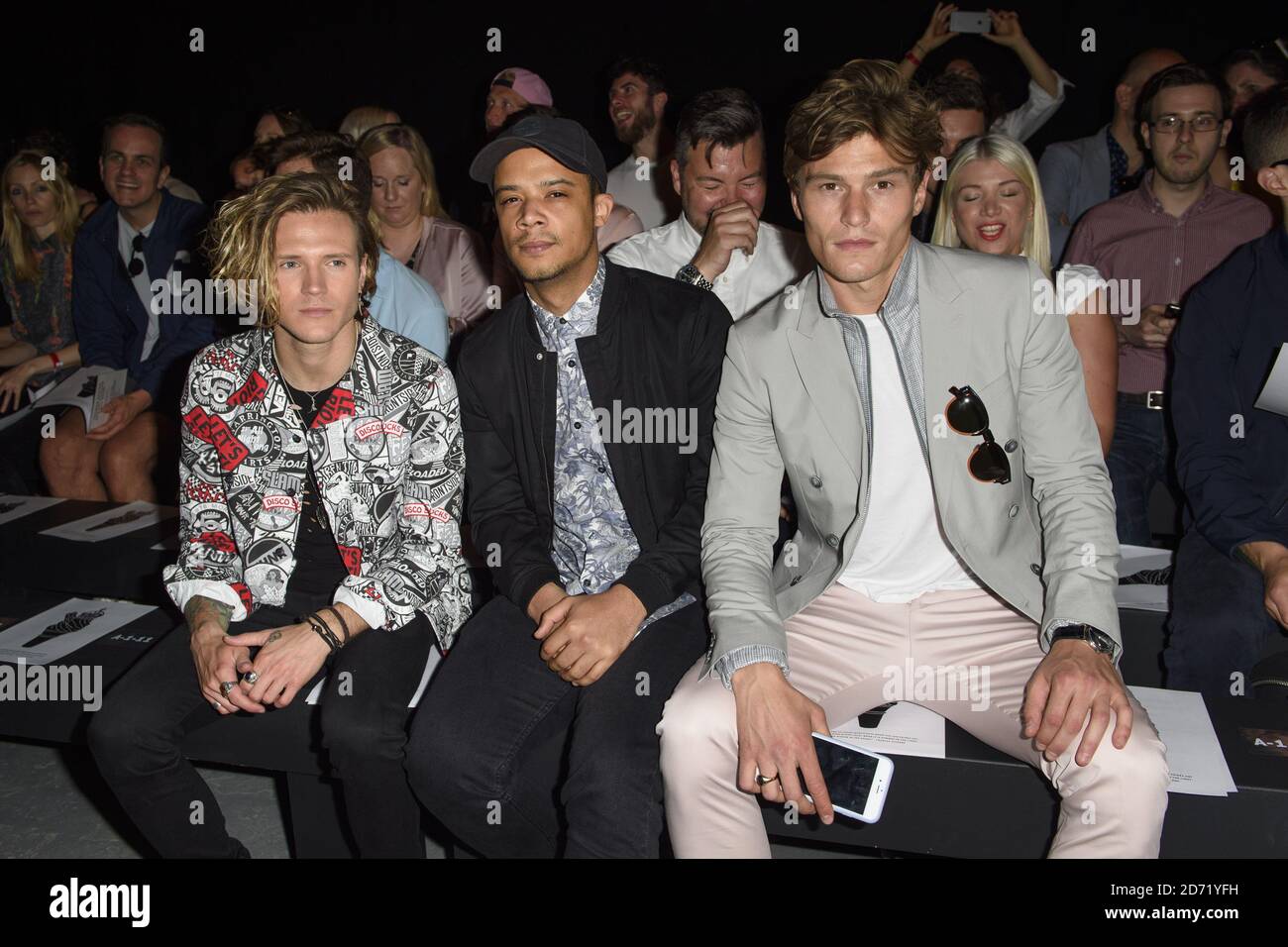 Dougie Poynter, Raleigh Ritchie and Oliver Cheshire at the Top Man ...