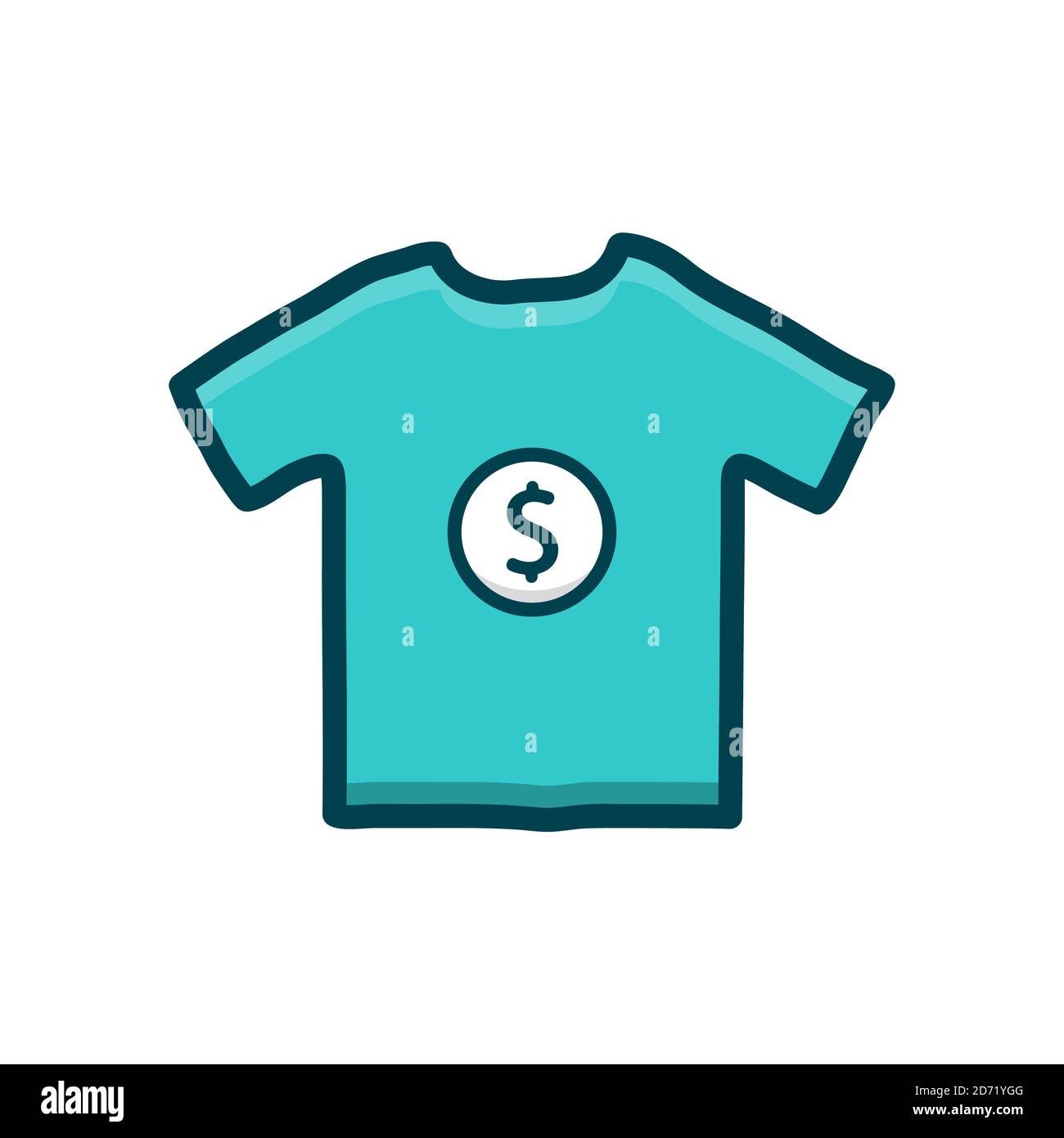 Dollar T-shirt Linear Icon, sign. Vector illustration Stock Vector ...