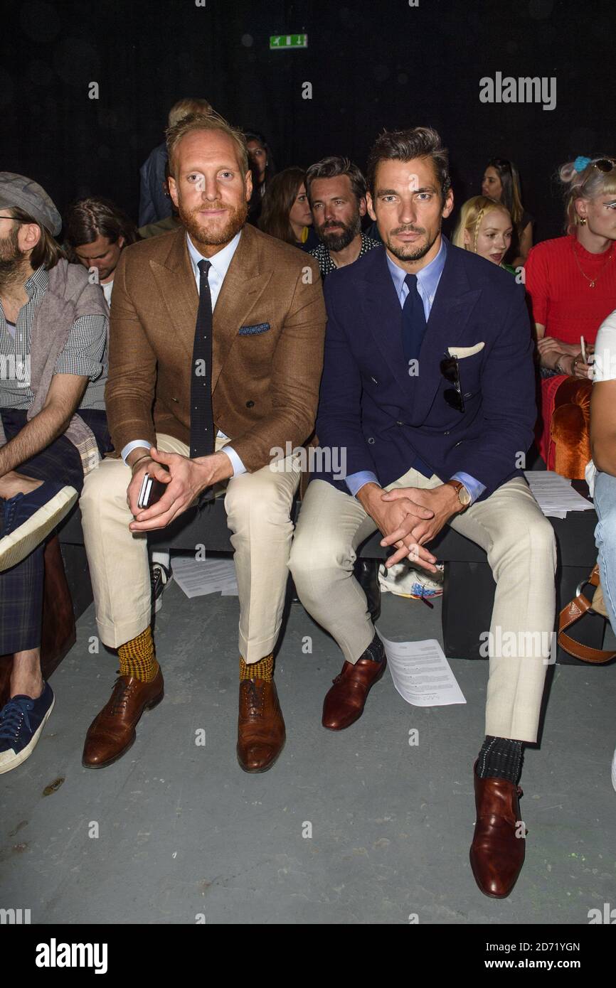 Joe Ottaway and David Gandy attending the the MAN fashion show, held at ...