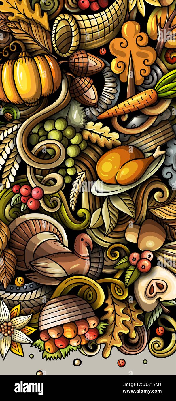 Thanksgiving day doodle illustration Stock Vector Image & Art - Alamy