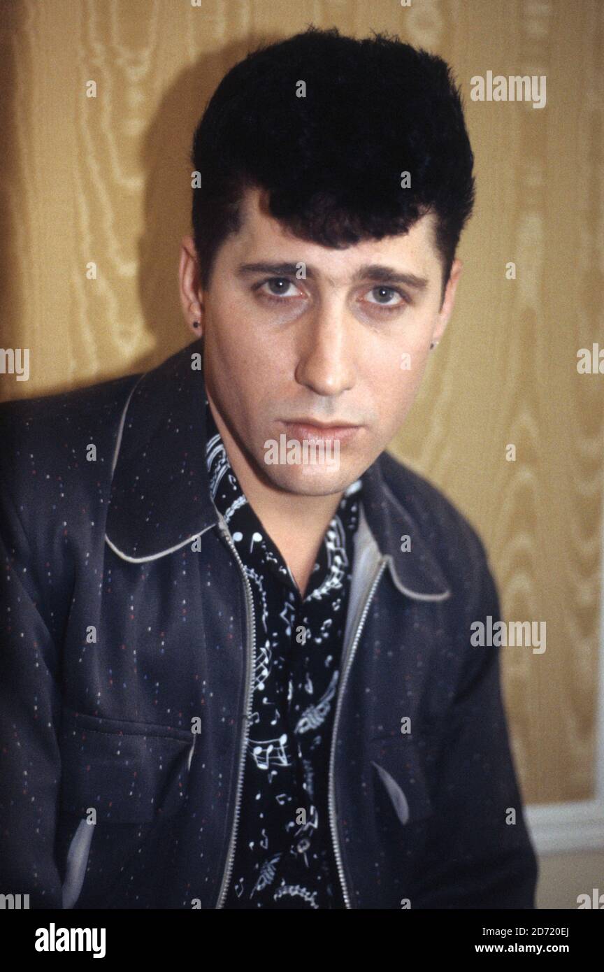 Lee Rocker of the Stray Cats at a photoshoot at Arista Records. London ...