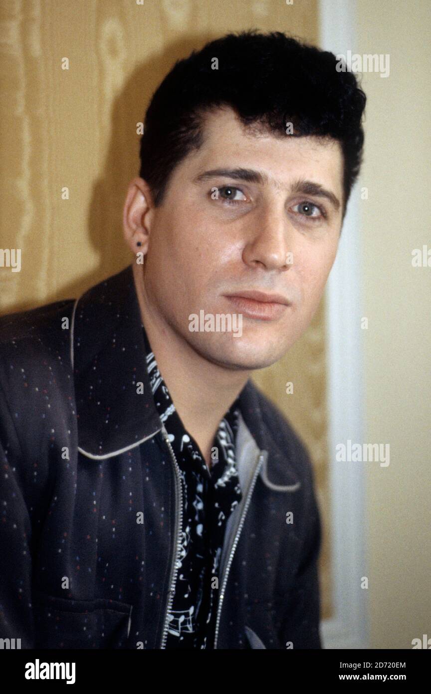 Lee Rocker of the Stray Cats at a photoshoot at Arista Records. London ...