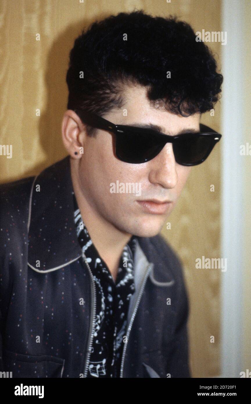 Lee Rocker of the Stray Cats at a photoshoot at Arista Records. London ...