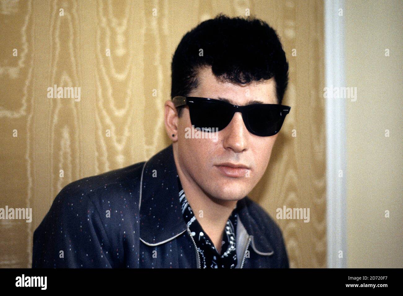 Lee Rocker of the Stray Cats at a photoshoot at Arista Records. London ...