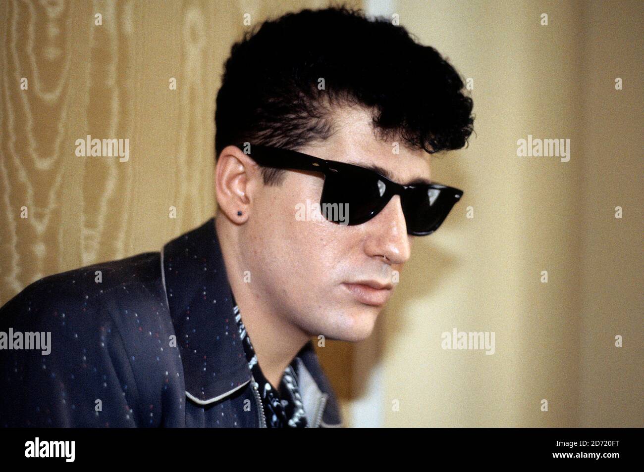 Lee Rocker of the Stray Cats at a photoshoot at Arista Records. London ...