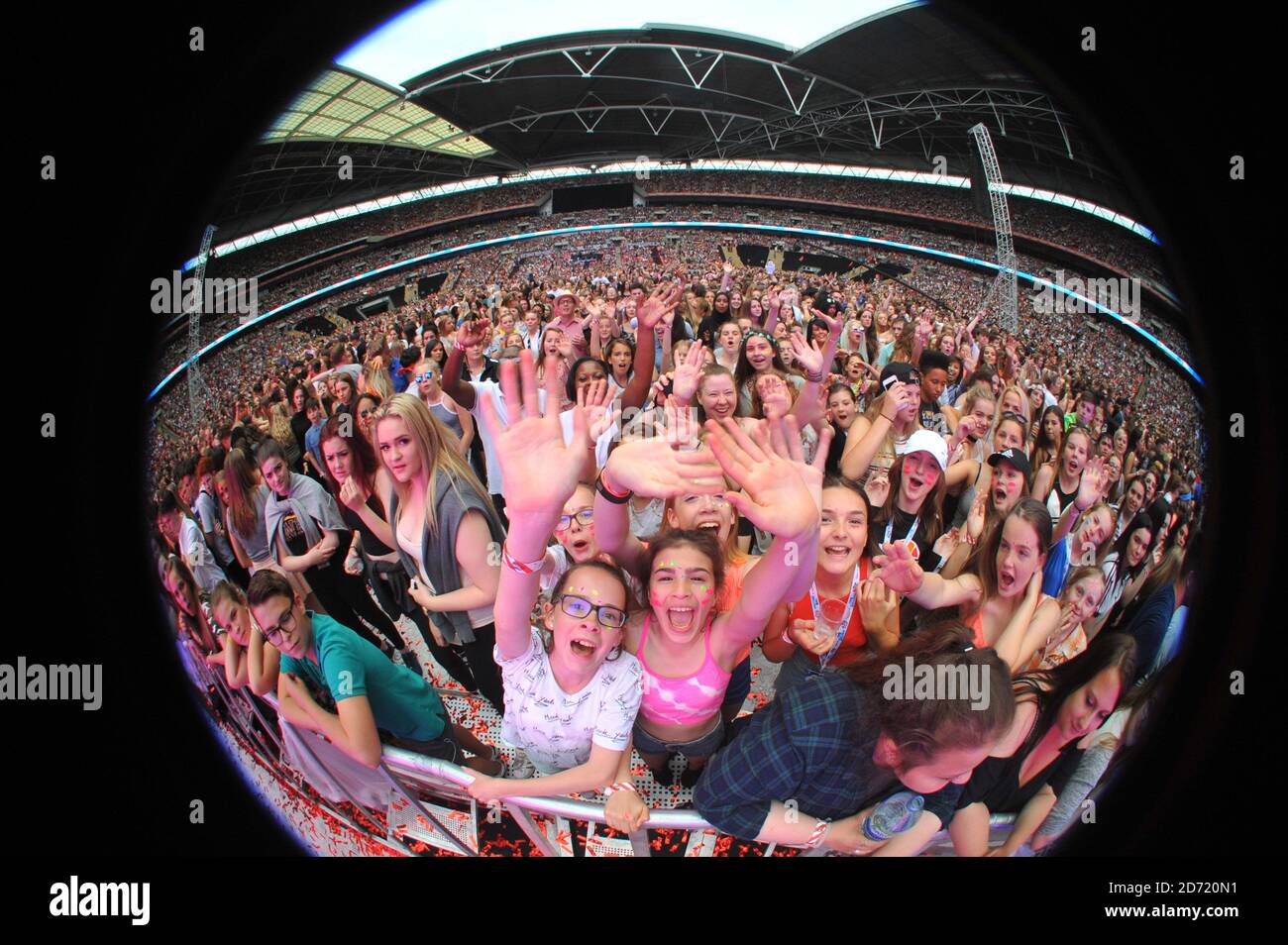 The crowd at the Capital FM's Summertime Ball with Vodafone held at ...