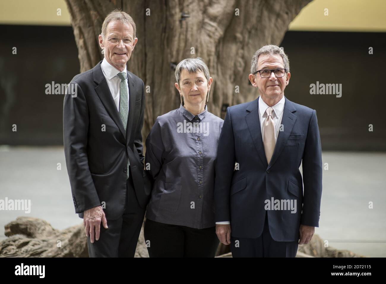 (left-right) Sir Nicholas Serota, Frances Morris and Lord Browne ...