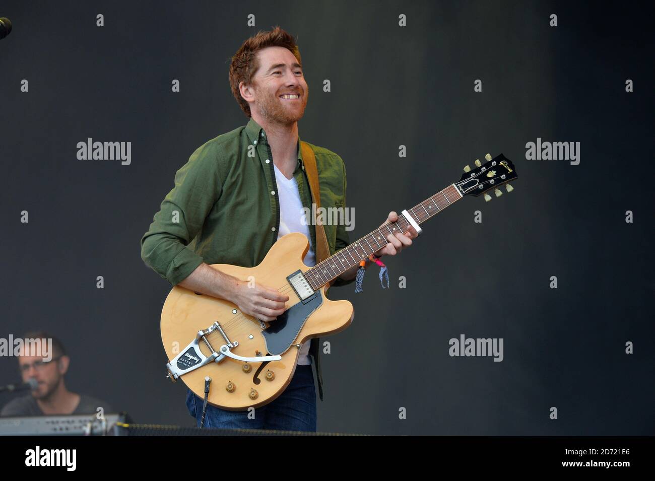 Jamie Lawson performing on the Other Stage at the Glastonbury Festival ...