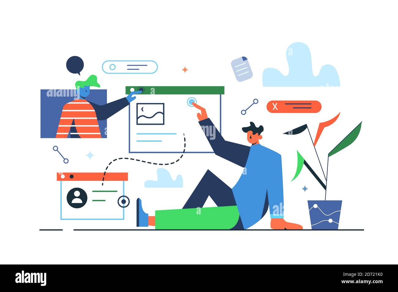 Data business businessman working computer Cut Out Stock Images ...