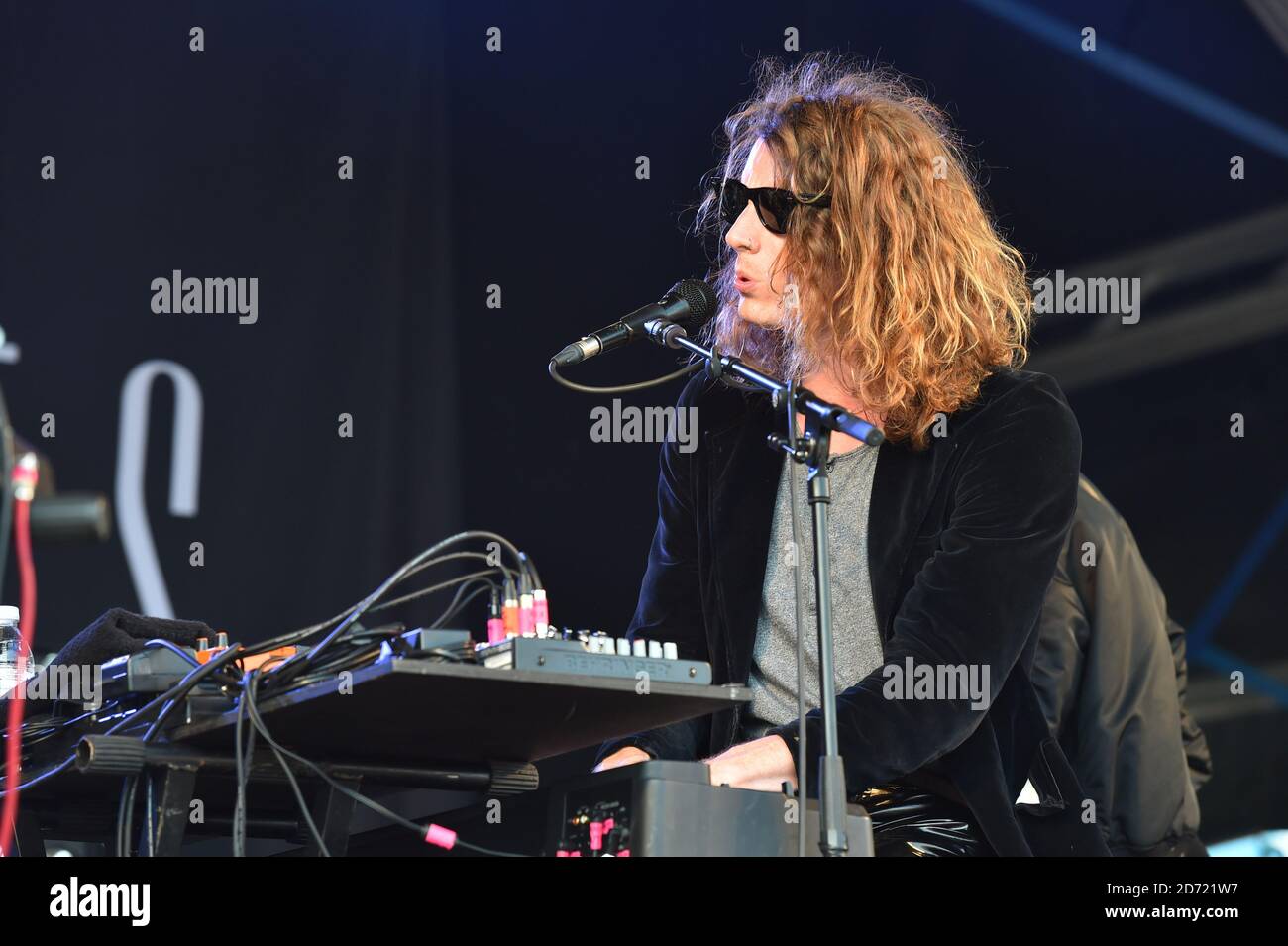 Henry Harrison of Mystery Jets performing at the British Summer Time ...