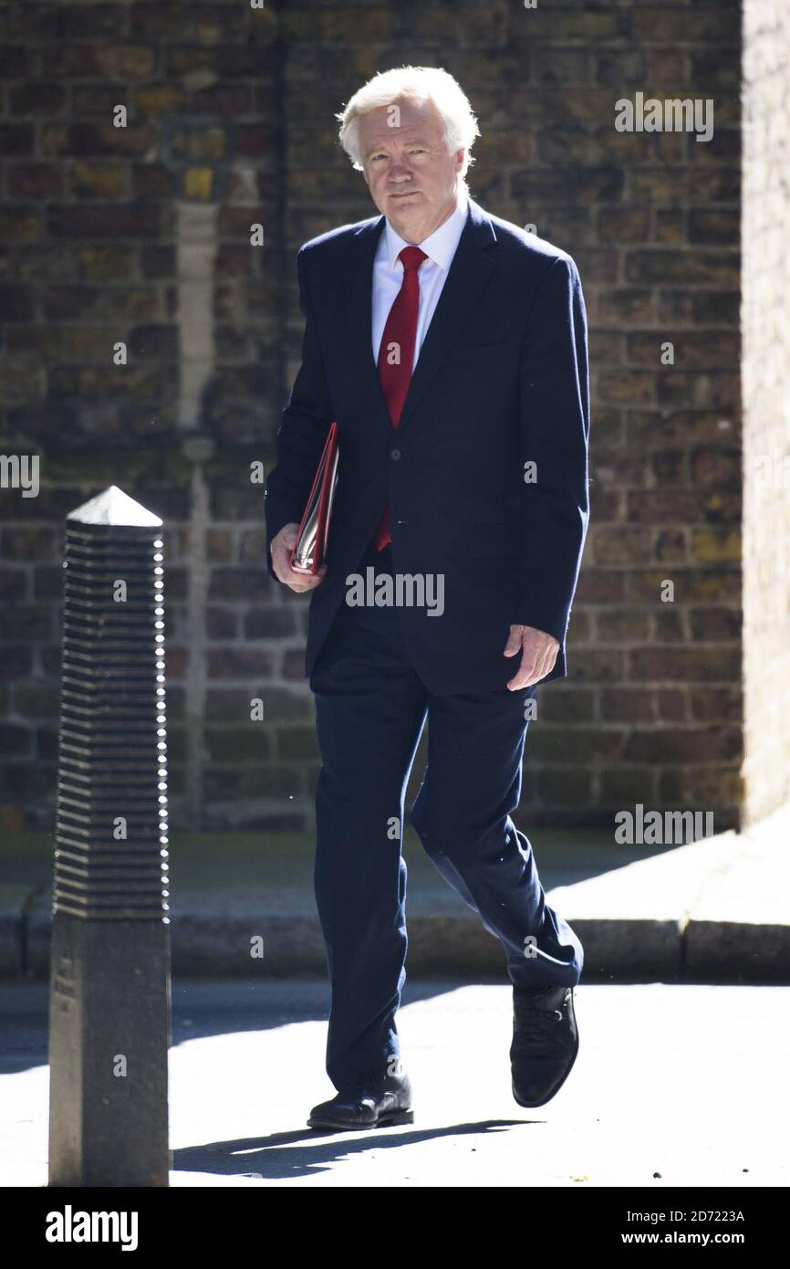 Secretary of State for Exiting the European Union David Davis arriving ...