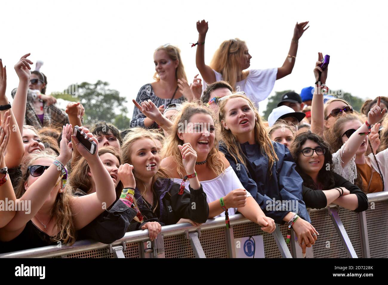 The crowd during the V Festival at Hylands Park in Chelmsford, Essex ...