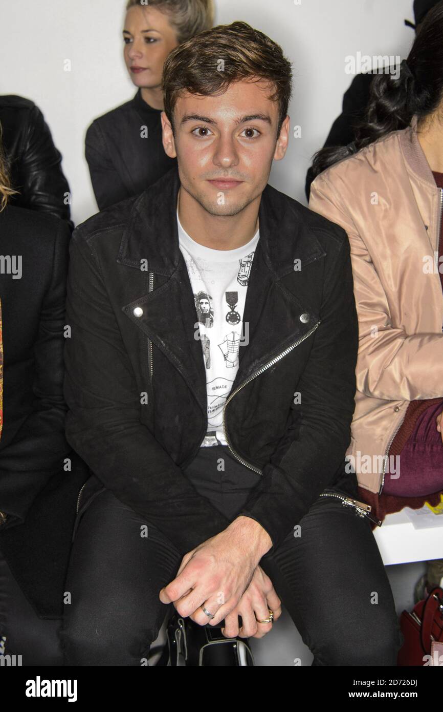 Tom Daley on the front row during the Christopher Raeburn London ...