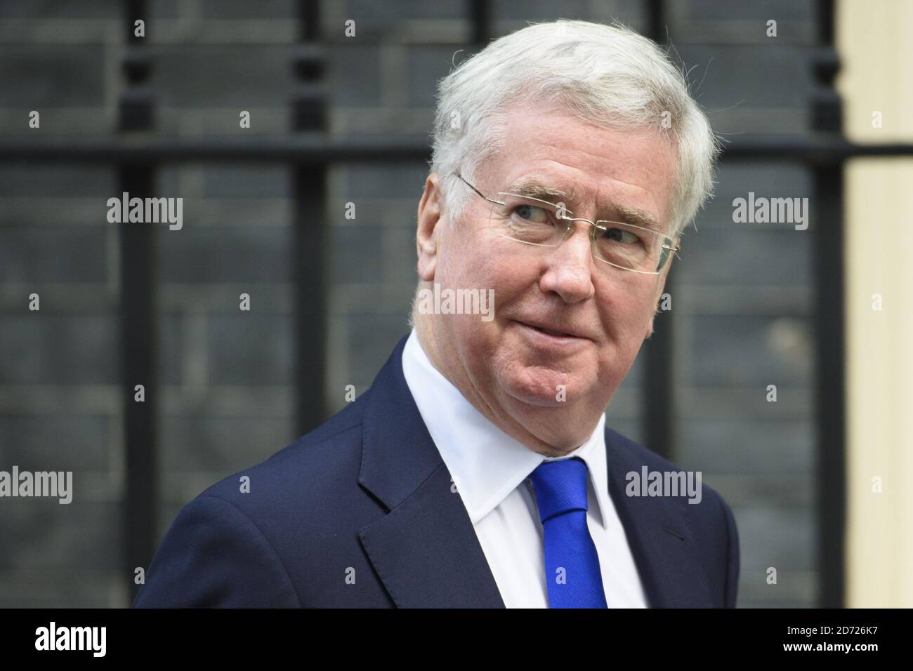 Defence secretary sir michael fallon outside 10 downing street hi-res ...