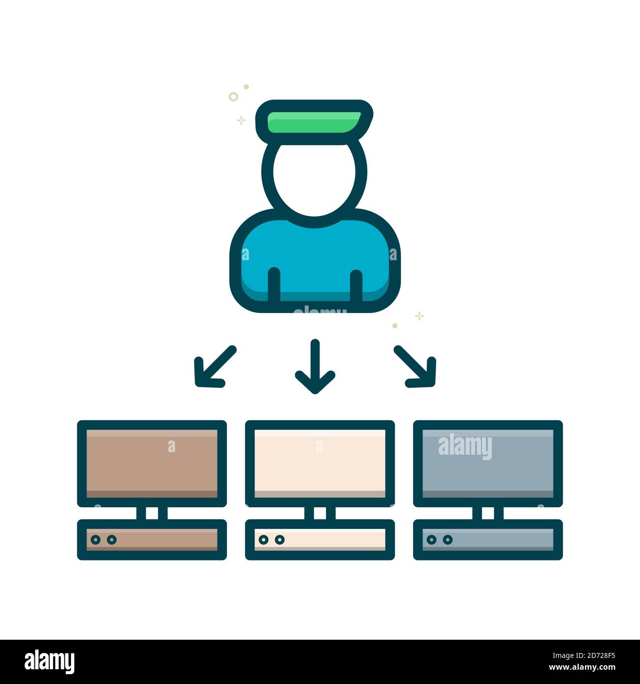 Remote Computer Management Icon, sever. Vector illustration Stock ... Remote Computer Management Icon, sever. Vector illustration Stock ...