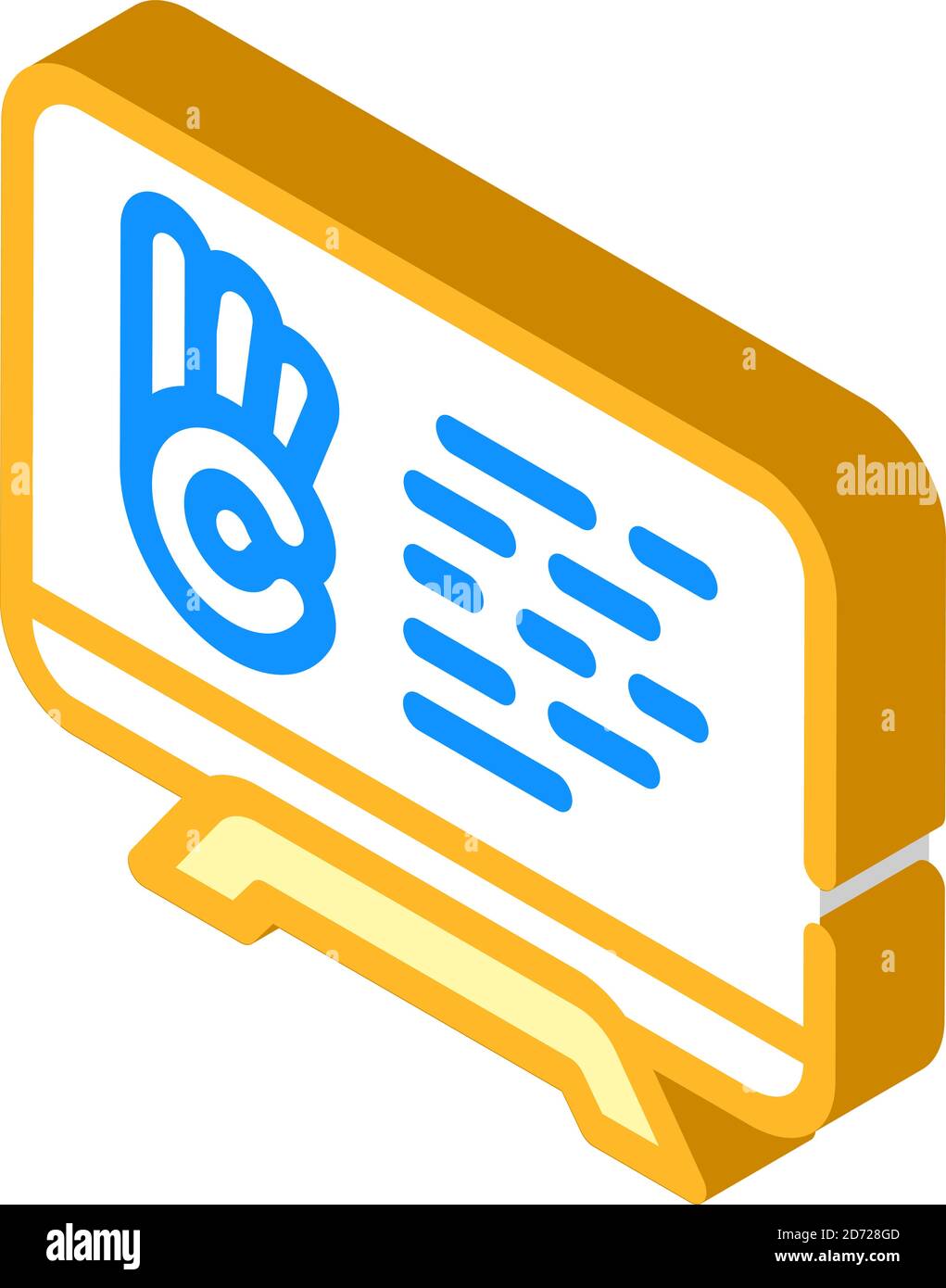 sign language translation and subtitling isometric icon vector ...