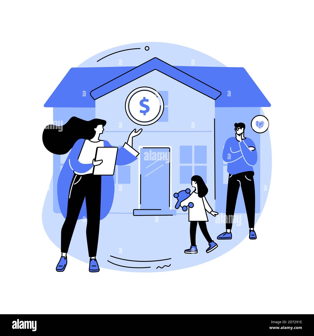 Real estate agent abstract concept vector illustration Stock Vector ...