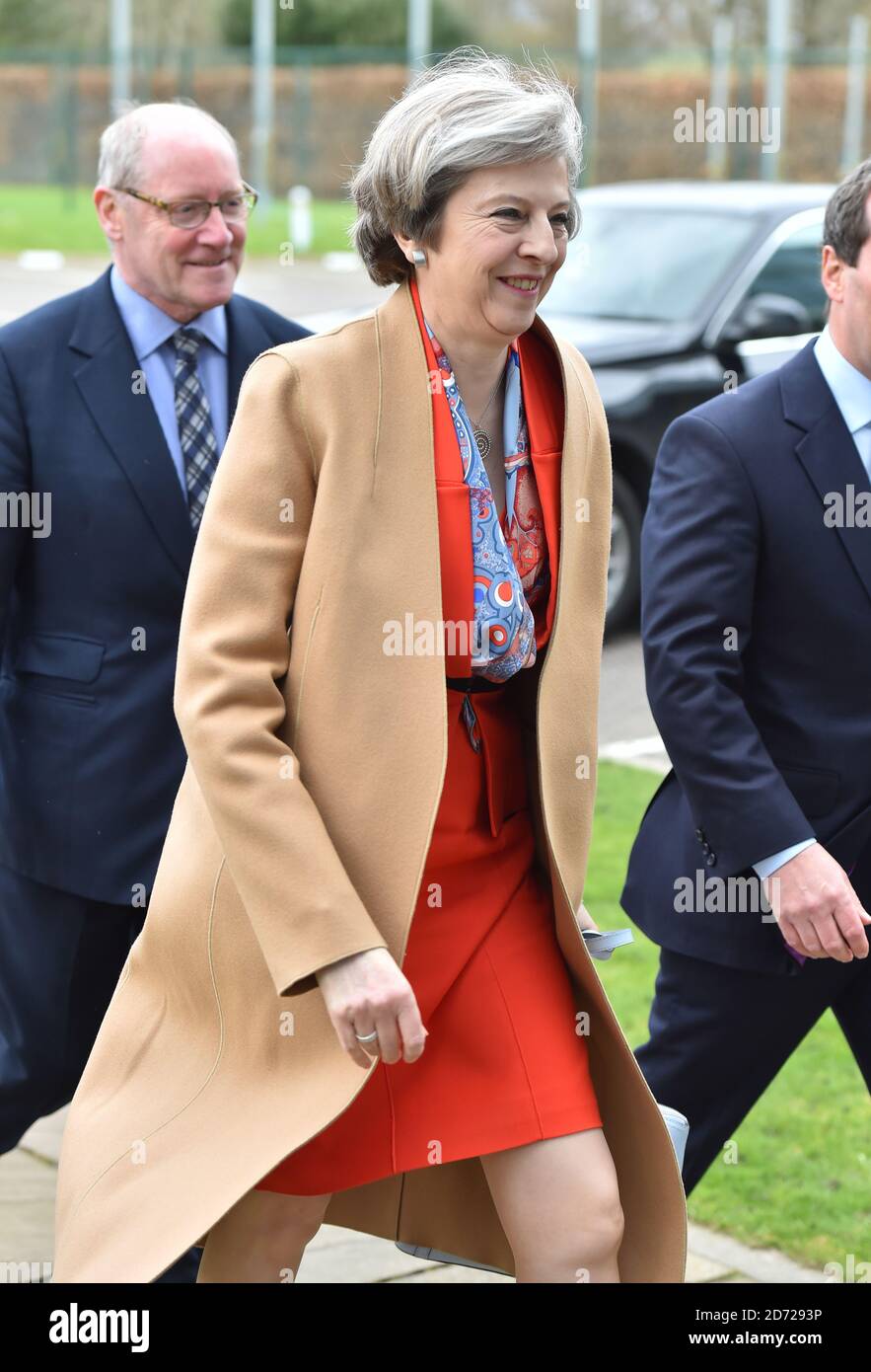 British Prime Minister Theresa May during the Conservative Spring Forum ...