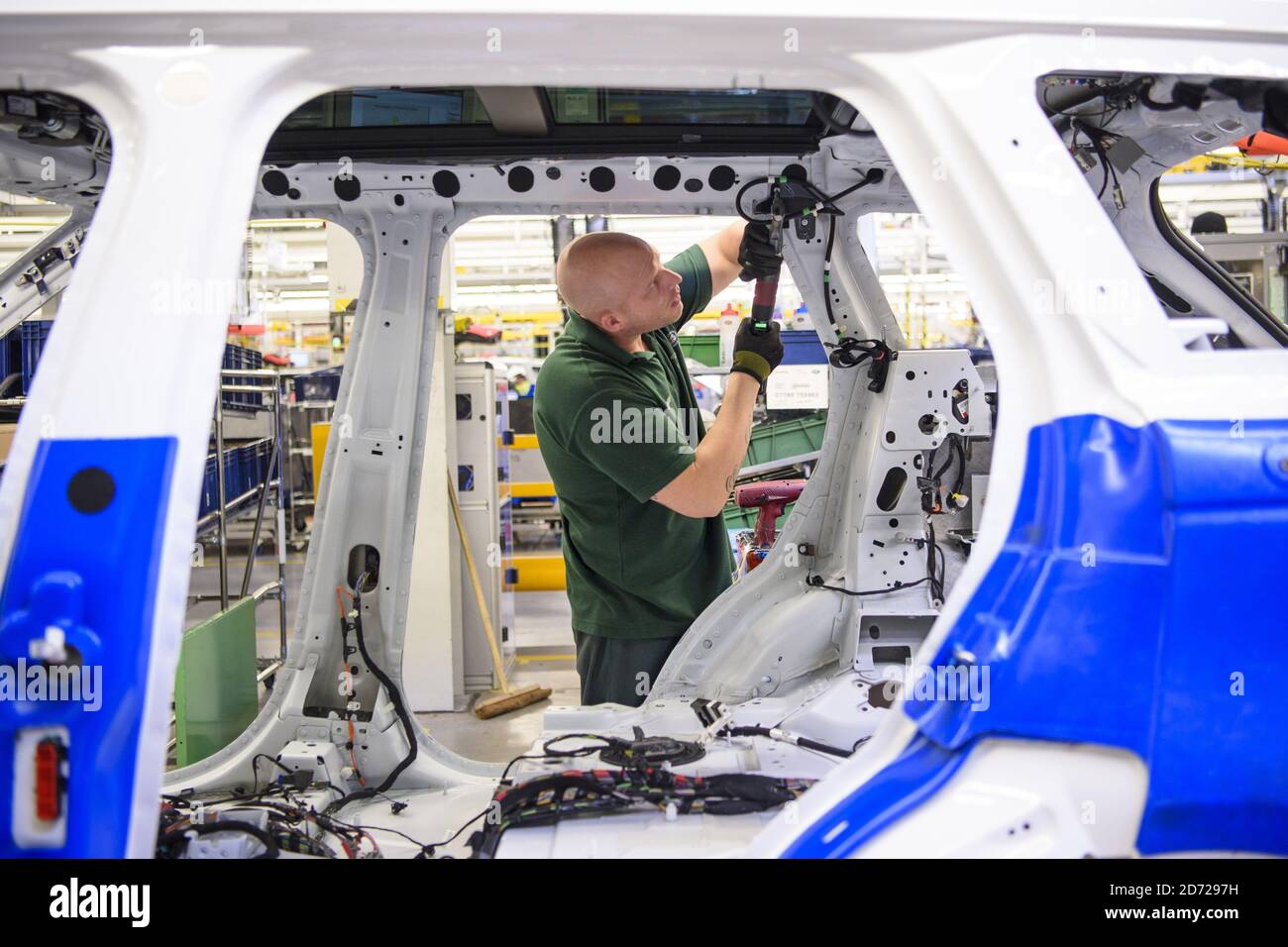 Cars on the Final Assembly line, part of Jaguar Land Rover's Advanced ...