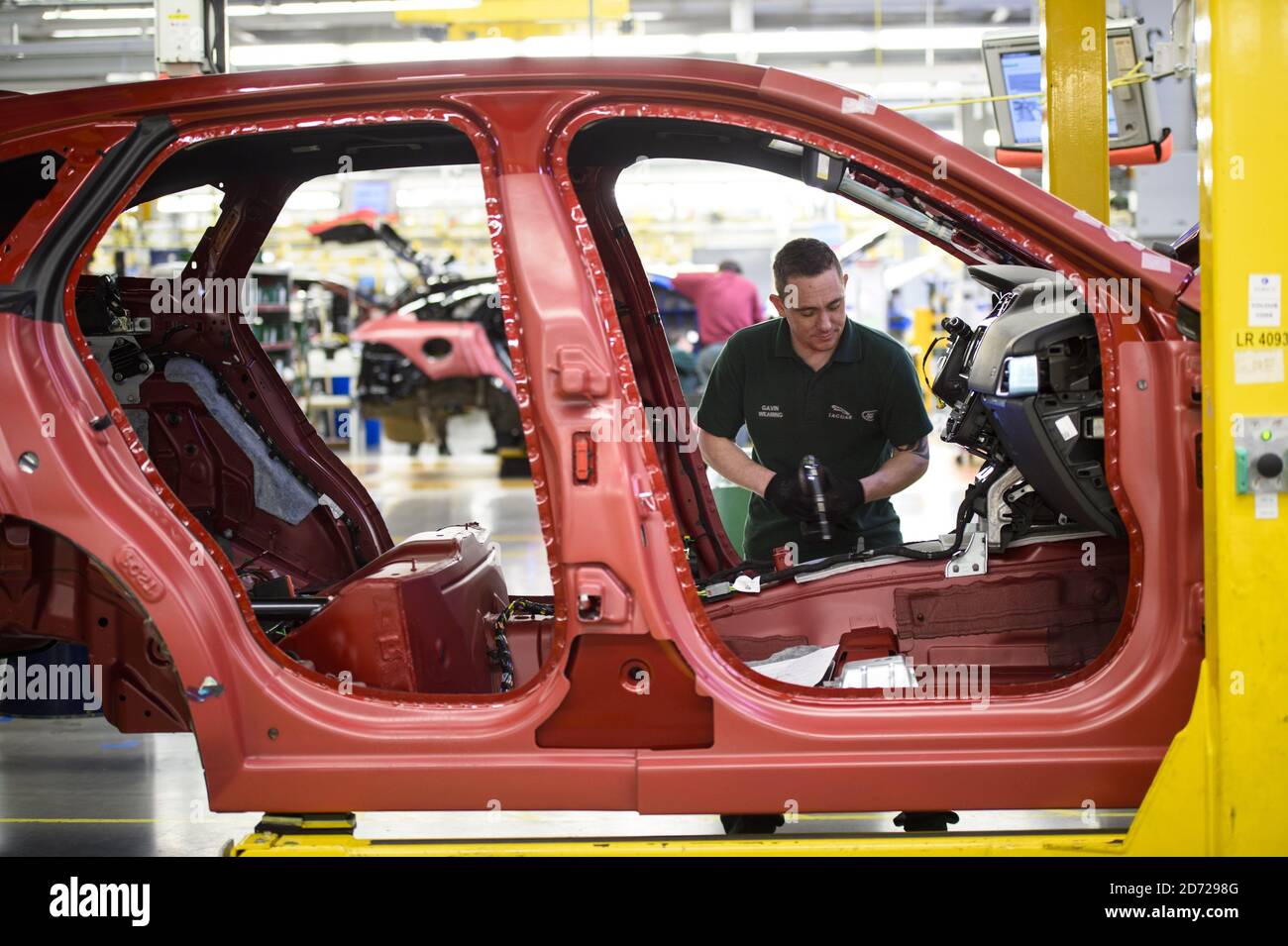 Cars on the Final Assembly line, part of Jaguar Land Rover's Advanced ...
