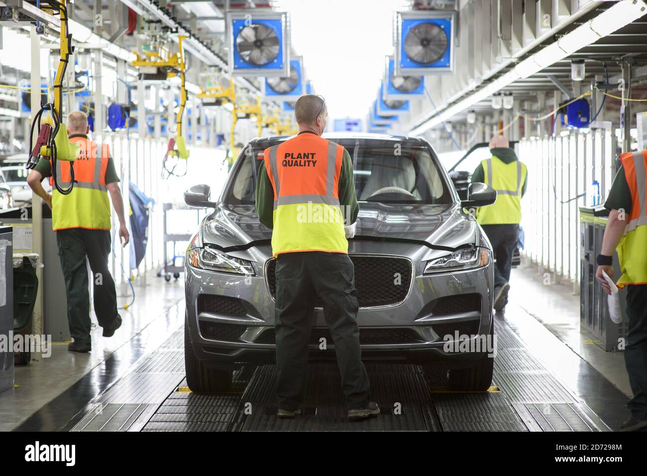 Finished cars are inspected at Jaguar Land Rover's Advanced ...