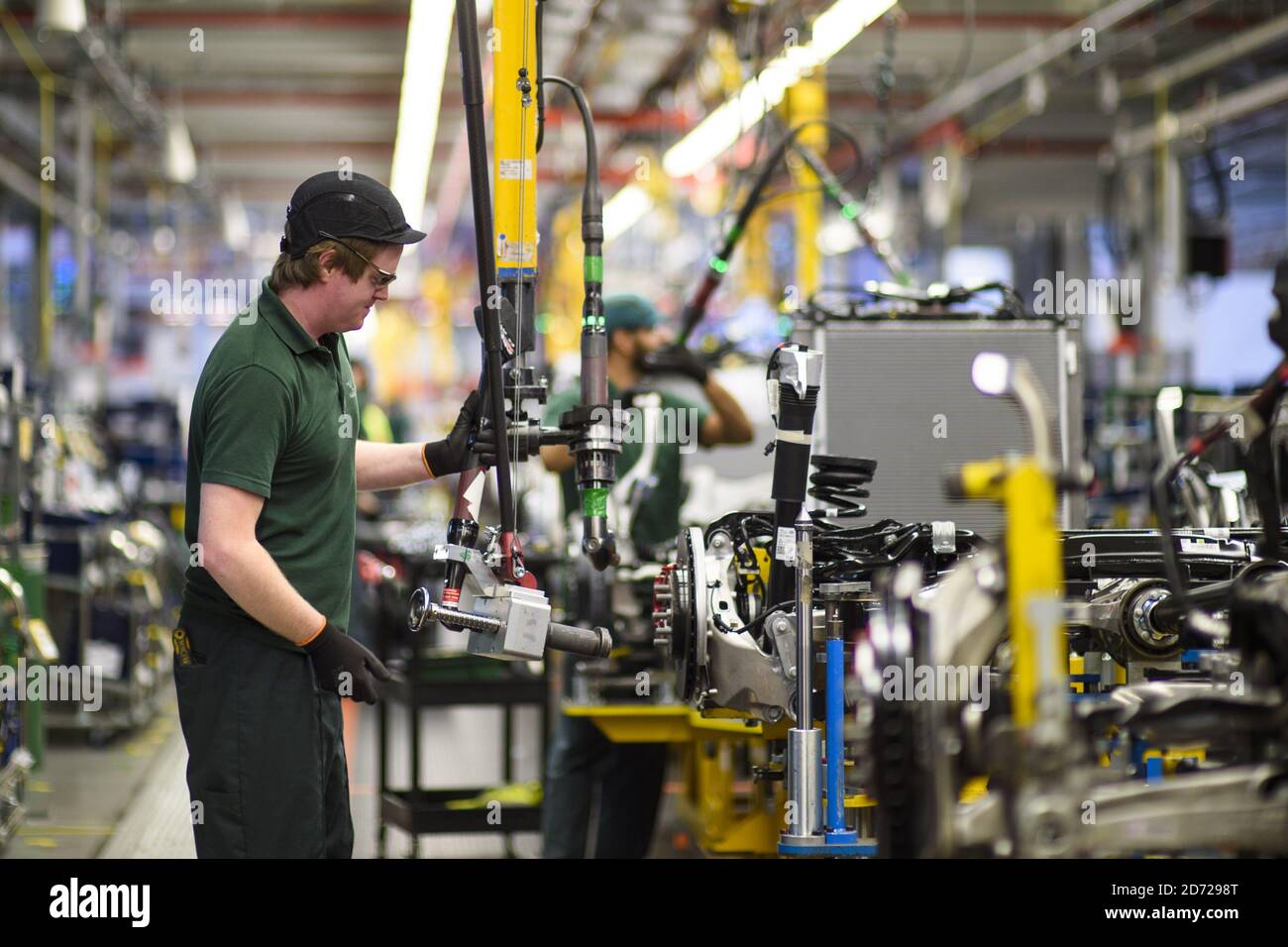 Cars on the Final Assembly line, part of Jaguar Land Rover's Advanced ...