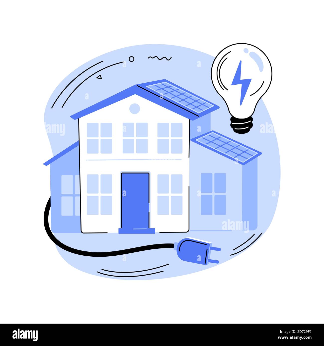 Energy-plus house abstract concept vector illustration Stock Vector ...