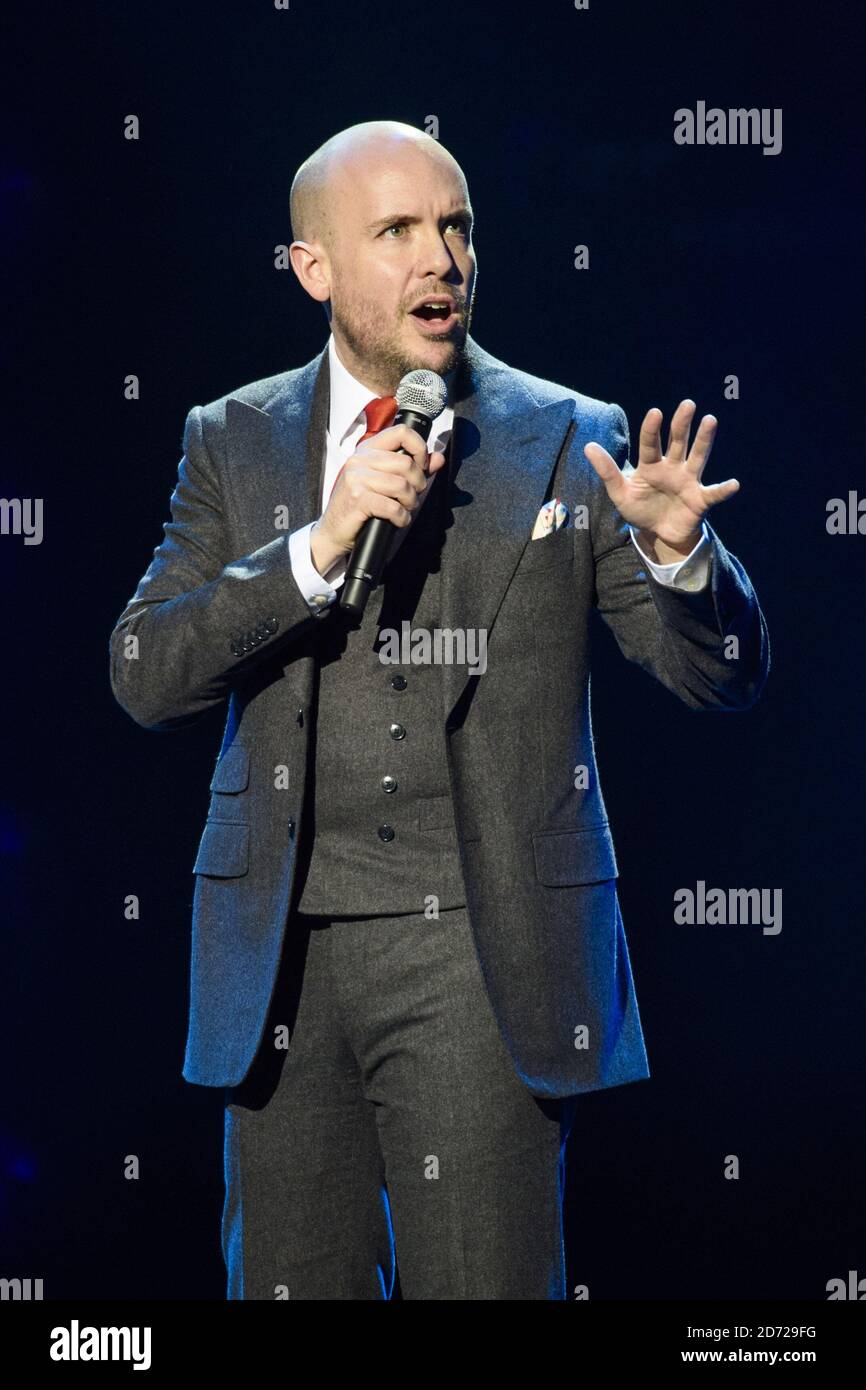 Tom Allen performing on stage at the Royal Albert Hall in London for ...