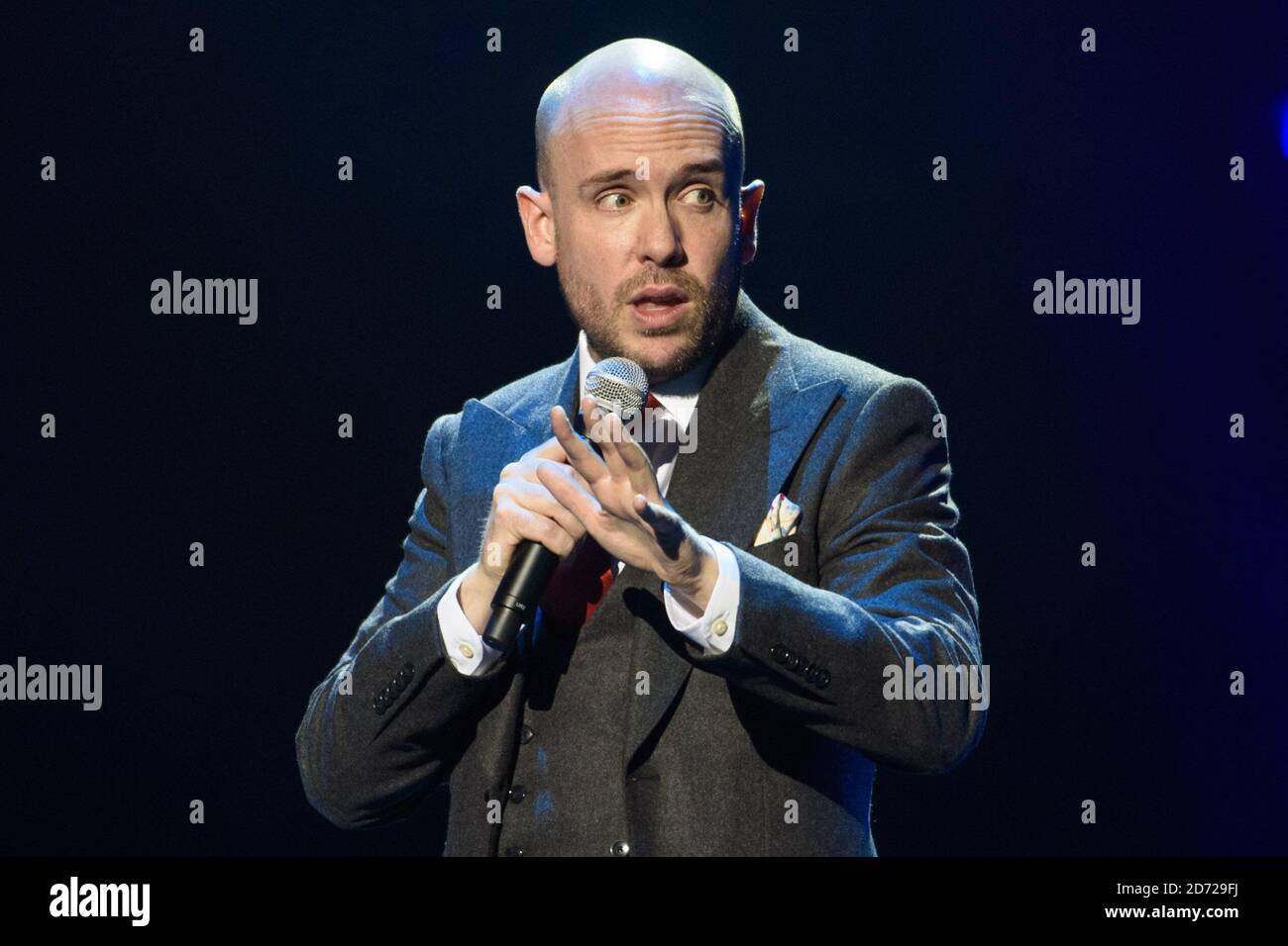Tom Allen performing on stage at the Royal Albert Hall in London for ...