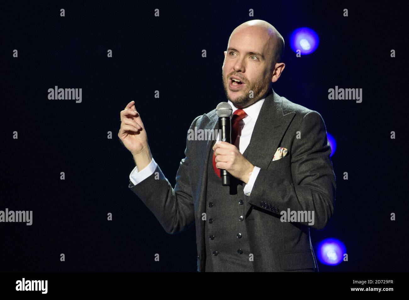 Tom Allen performing on stage at the Royal Albert Hall in London for ...